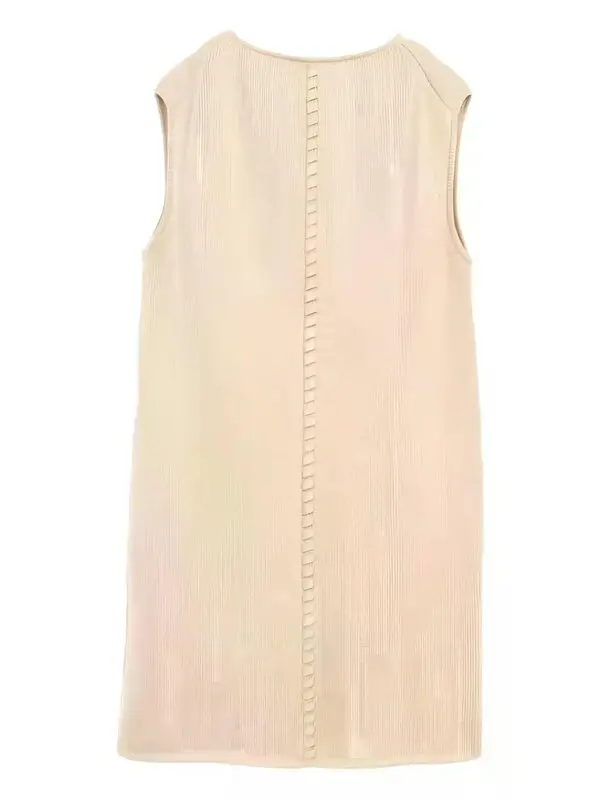 Hermès 2010s Leather-trim Mini Dress