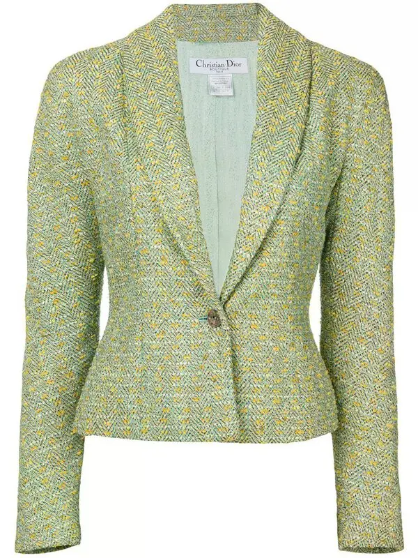 Dior 1990s Lurex Bouclé Jacket - Multicolour
