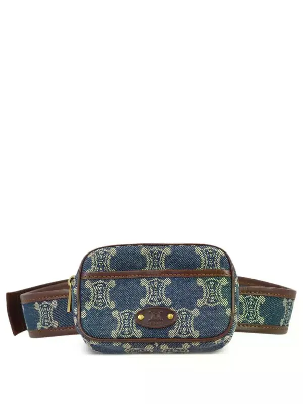 Celine 1990-2000s Macadam-pattern Belt Bag