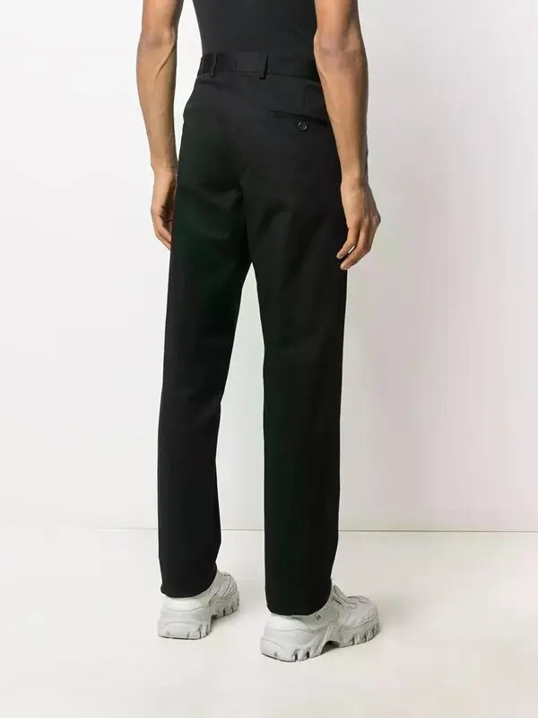 WALTER VAN BEIRENDONCK Tailored Wool/cotton Trousers - Black