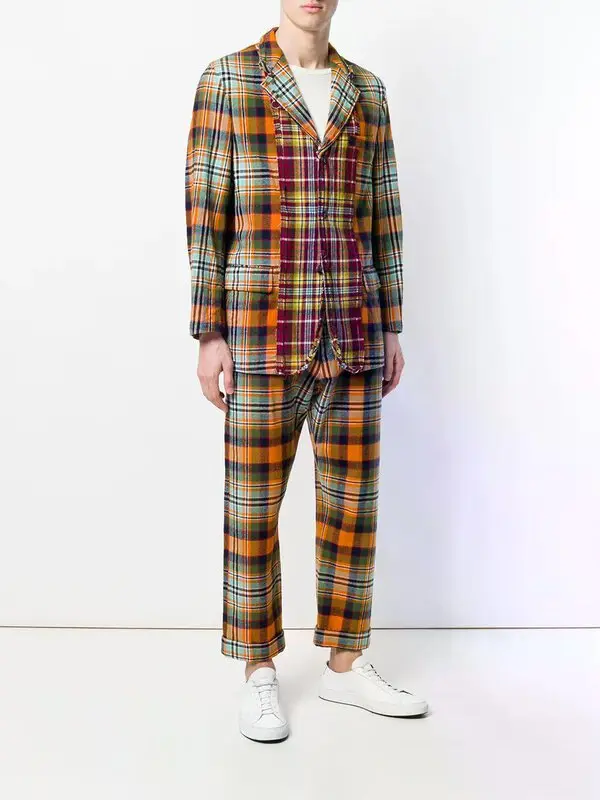 Comme Des Garçons 2000s Panelled Plaid Suit
