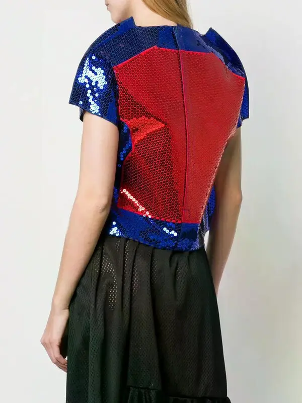 Comme Des Garçons Sequined Two Dimension Blouse