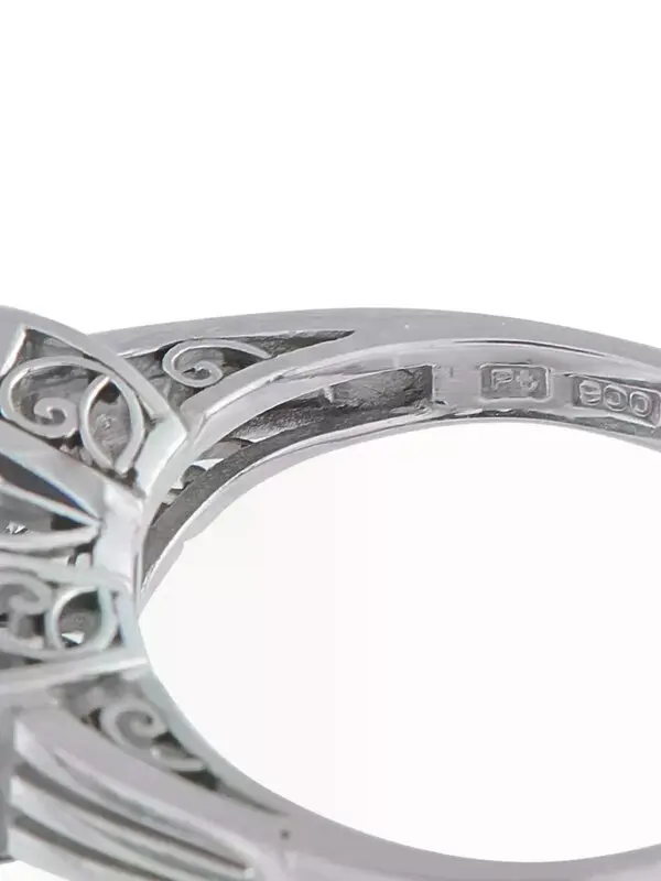 LB EXCLUSIVE Platinum Diamond And Sapphire Ring