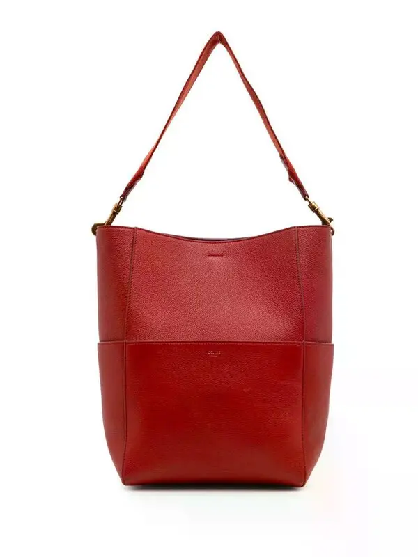 Celine 2018 Medium Leather Seau Sangle Bucket Bag