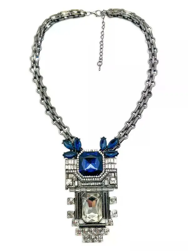 JENNIFER GIBSON JEWELLERY 2010s Crystal-embellished Necklace - Silver