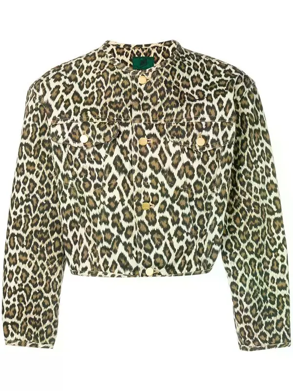 JEAN PAUL GAULTIER Leopard Print Cropped Jacket