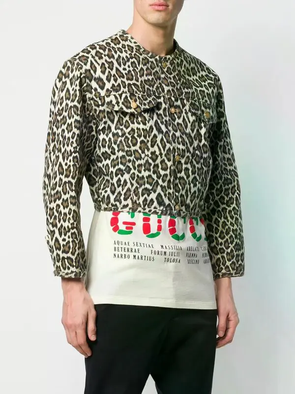 JEAN PAUL GAULTIER Leopard Print Cropped Jacket