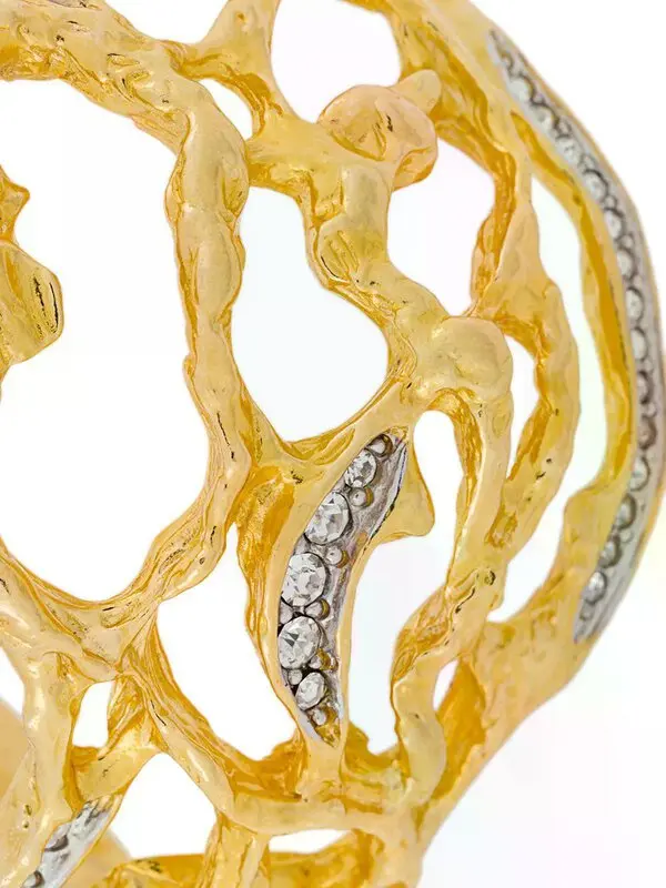 ELIZABETH TAYLOR Open-work Design Cuff Bracelet