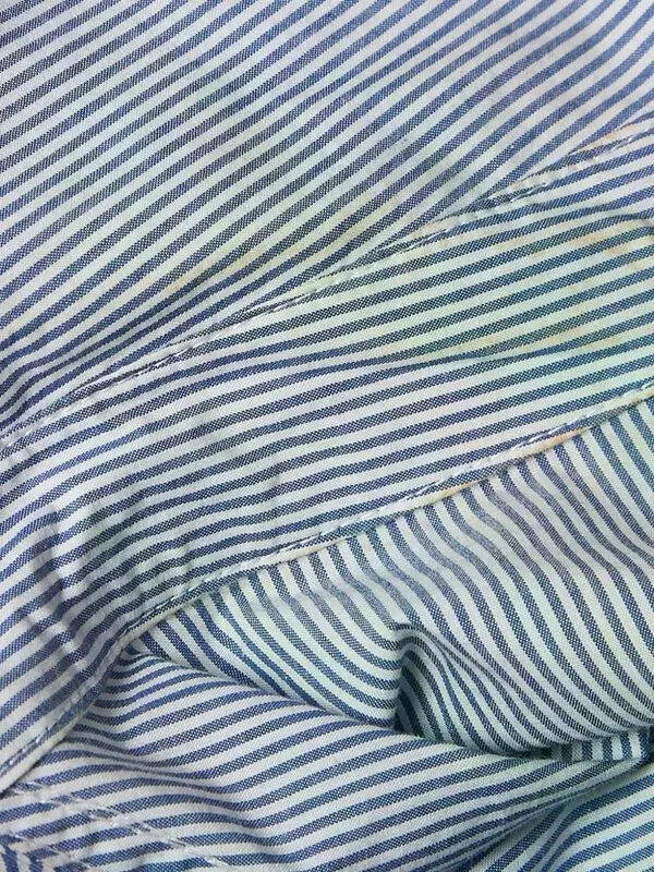 GANNI Striped Cotton Shirt - Blue