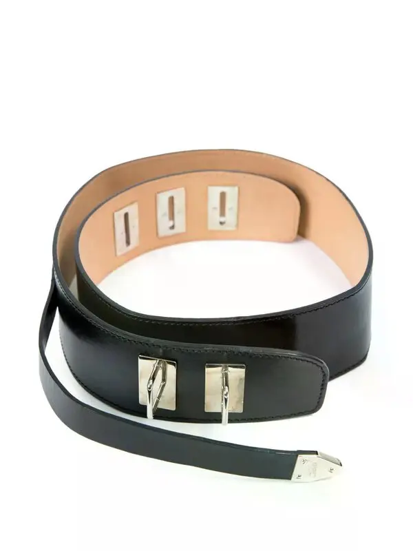 JEAN PAUL GAULTIER 2000s Leather Belt - Black