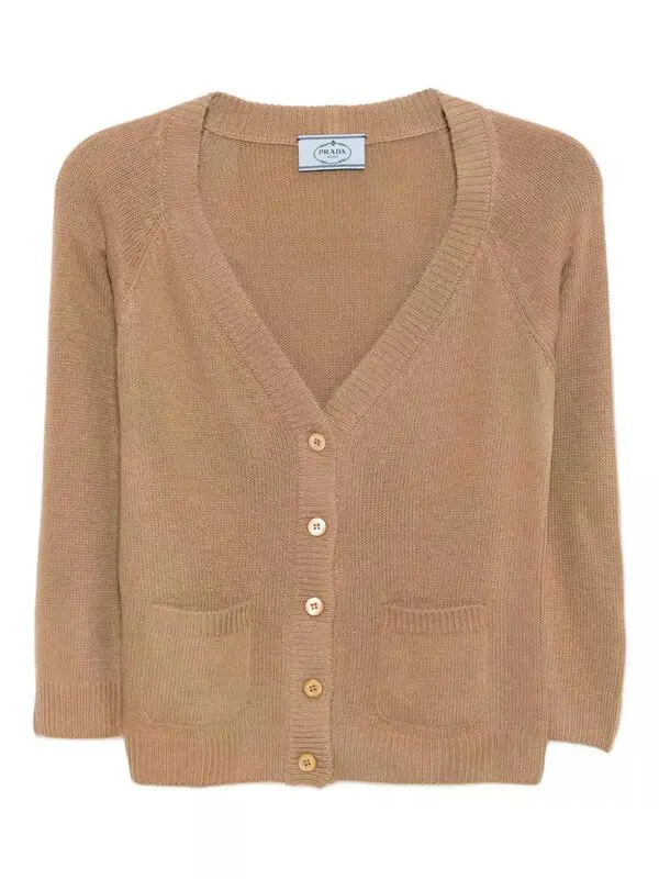Prada Cropped Wool-blend Cardigan