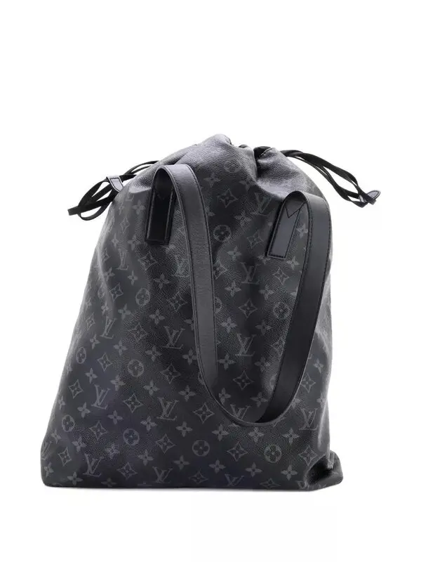 LOUIS VUITTON Cabas Light Drawstring Bag Monogram Eclipse Canvas