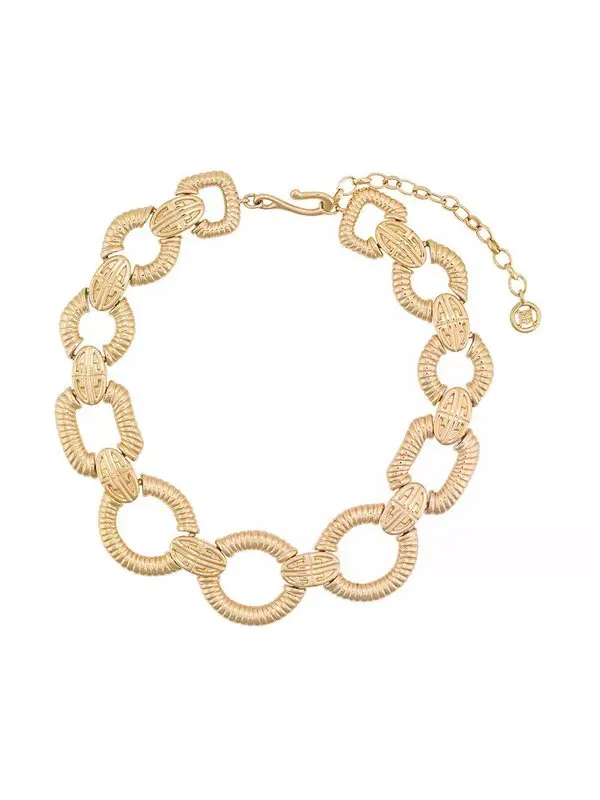 Givenchy 1980s Logo Link Necklace - Gold