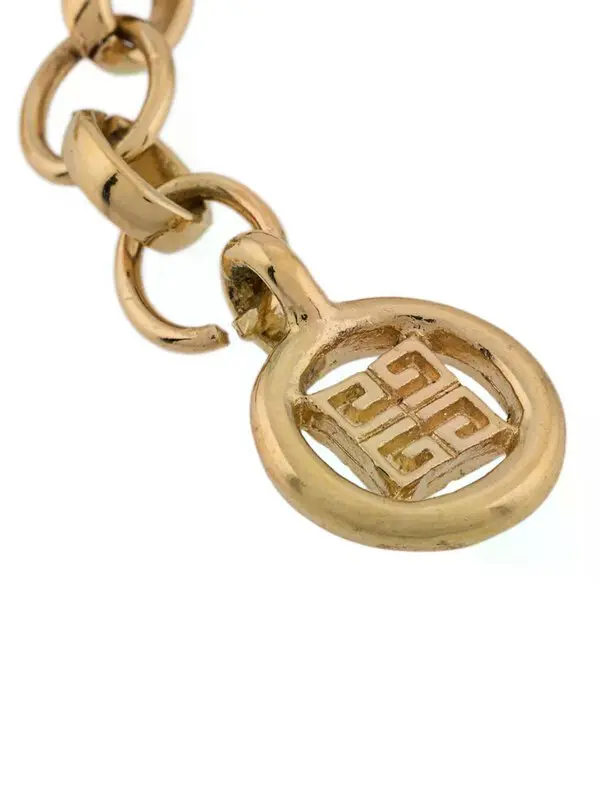 Givenchy 1980s Logo Link Necklace