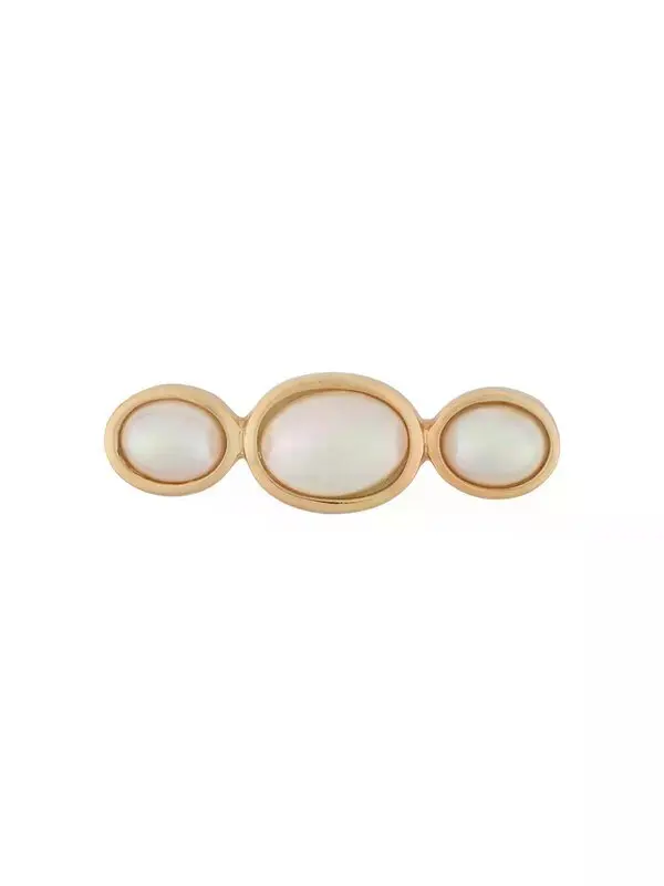 Dior 1980s Faux-pearl Brooch - Orange