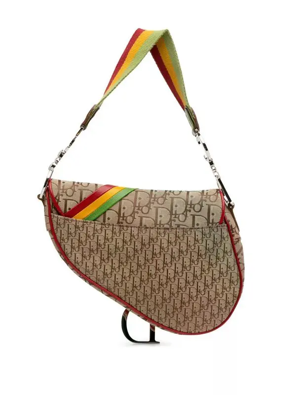 Dior Diorissimo Rasta Saddle Shoulder Bag - Brown