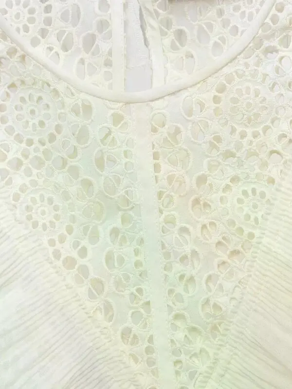 Sandro Ruffled Broderie-anglaise Blouse