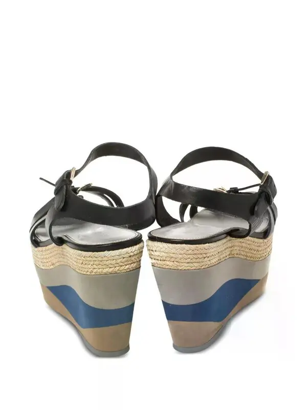 SERGIO ROSSI 105mm Leather Heeled Sandals - Black