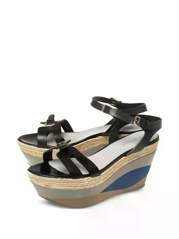 SERGIO ROSSI 105mm Leather Heeled Sandals - Black