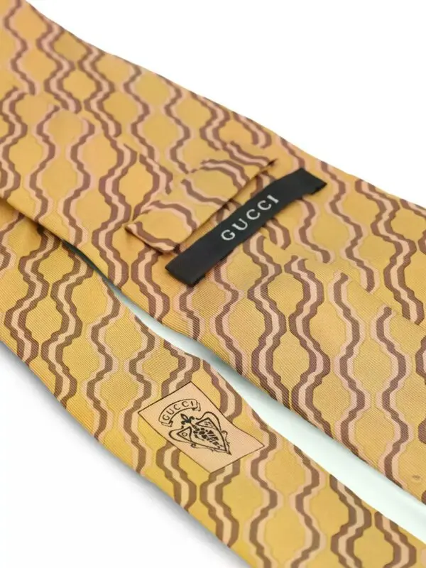 Gucci Geometric-print Silk Neck Tie
