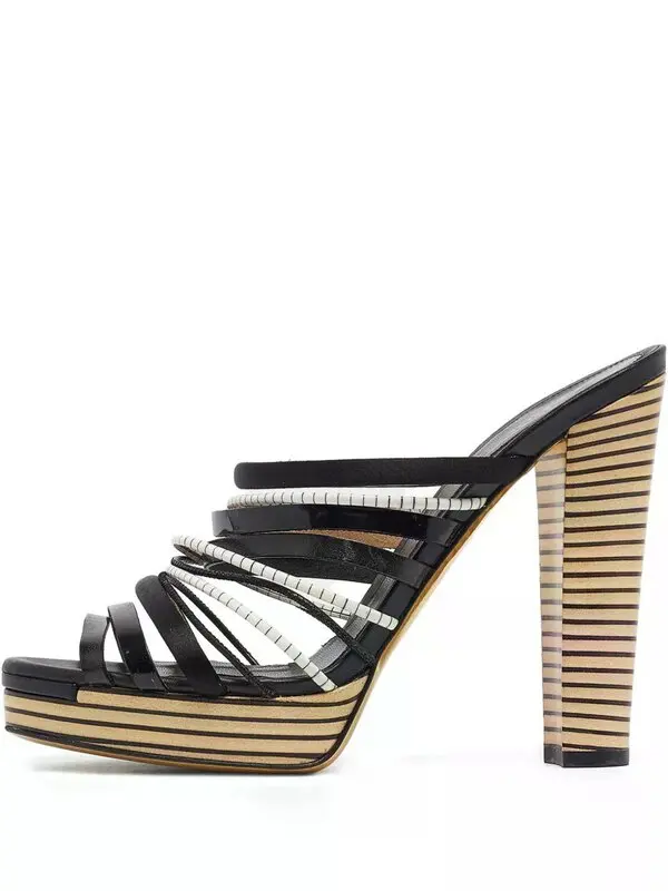 Fendi 130mm Leather Platform Sandals