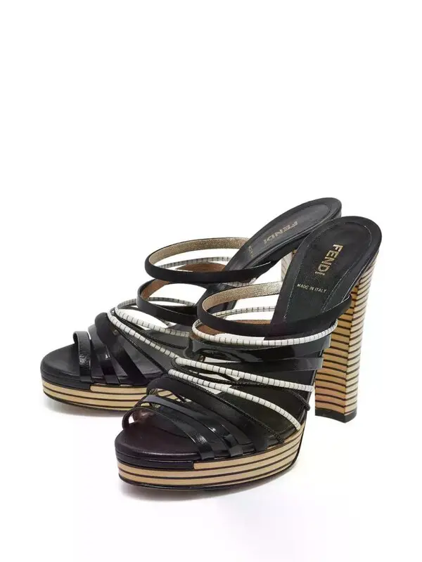 Fendi 130mm Leather Platform Sandals
