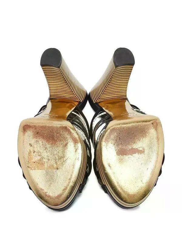 Fendi 130mm Leather Platform Sandals
