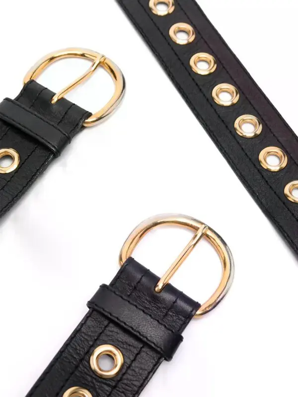 Saint Laurent Pre-owned 2000s Double-buckle Leather Belt