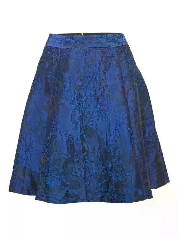 Alice + Olivia Floral-brocade Mini Skirt - Blue
