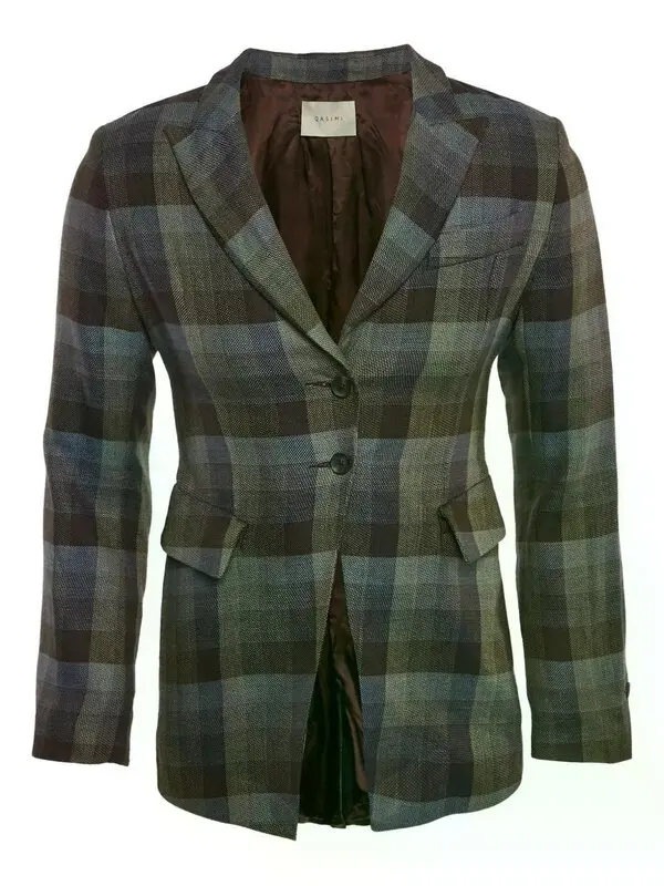 QASIMI Single-breasted Plaid Blazer