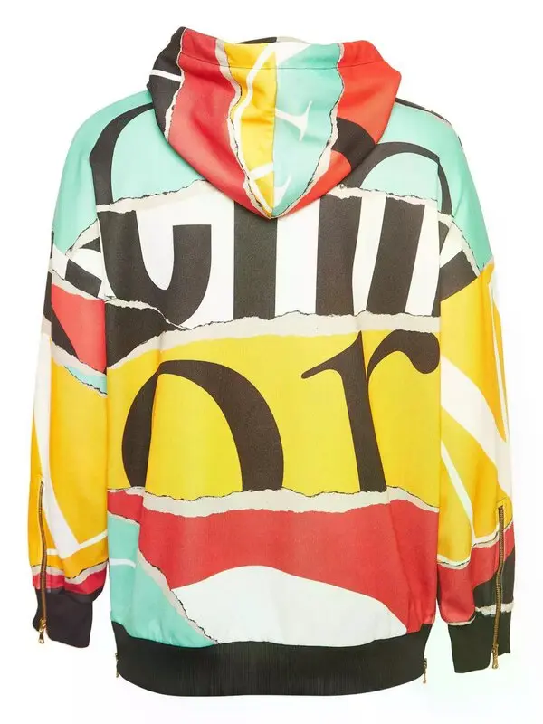 Moschino Patchwork Print Hoodie