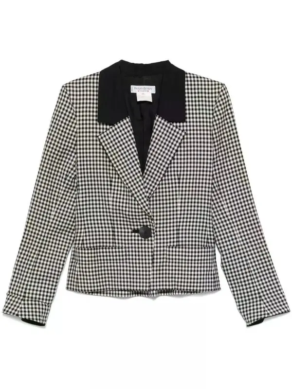 Saint Laurent Circa 1991 Checked Jacket