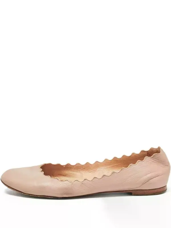 Chloé Lauren Scalloped Ballet Flats - Neutrals