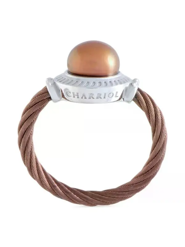 CHARRIOL Stainless Steel Ring With Pearl Detailing - Silver