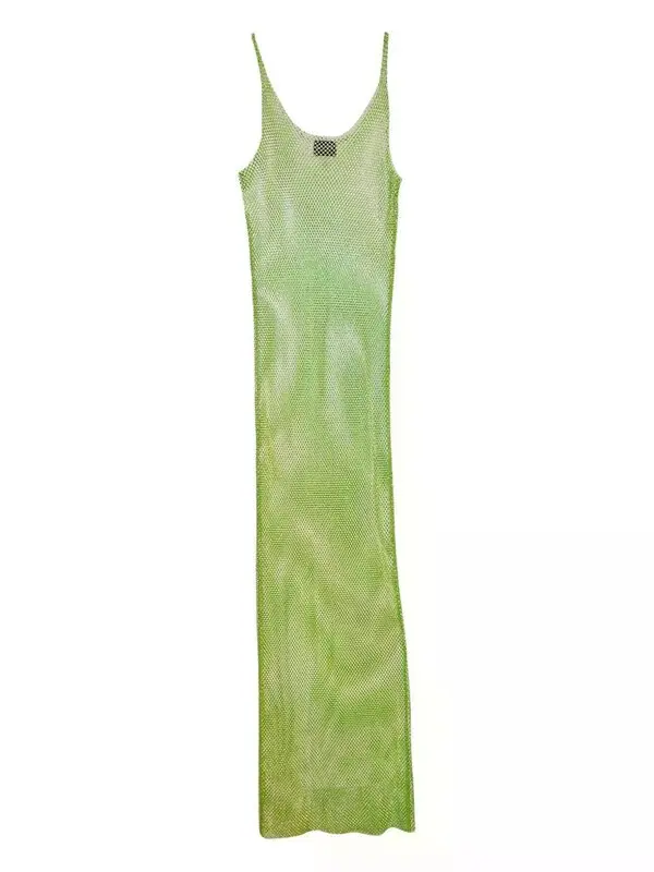 SANTA BRANDS 2024 Rhinestone Embellished Mesh Dress - Green