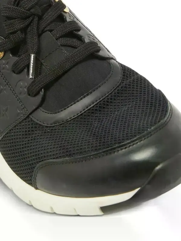 LOUIS VUITTON Monogram-panelled Sneakers - Black
