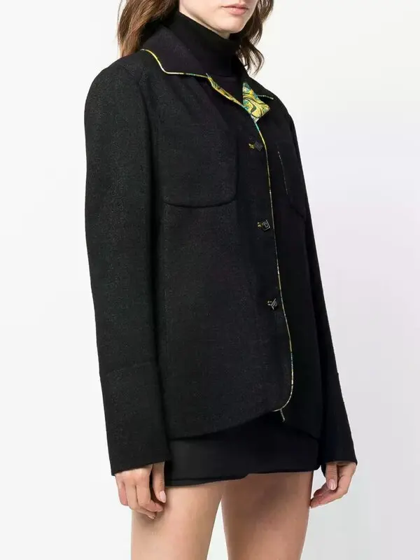 Emilio Pucci 2000s Contrast-trim Wool Jacket