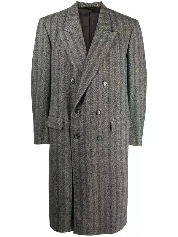 A.N.G.E.L.O. VINTAGE CULT 2000s Double-breasted Pinstriped Coat