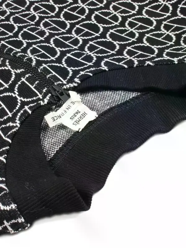 Hermès 2010s Patterned Half-zip Dress