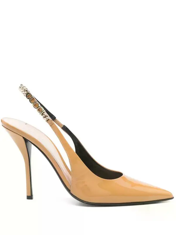 Gucci 115mm Signoria Slingback Pumps - Brown