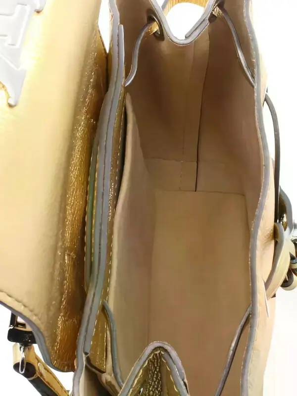 LOUIS VUITTON Rock Me Logo-plaque Backpack - Gold