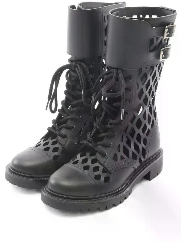 Dior 2010s 30mm D-trap Boots - Black