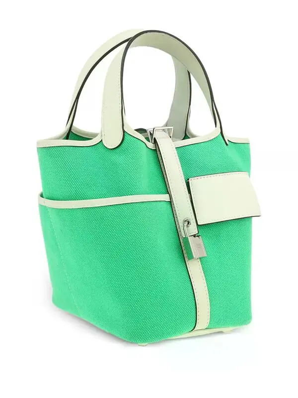 Hermès 2023 Picotin Canvas Bucket Bag - Green