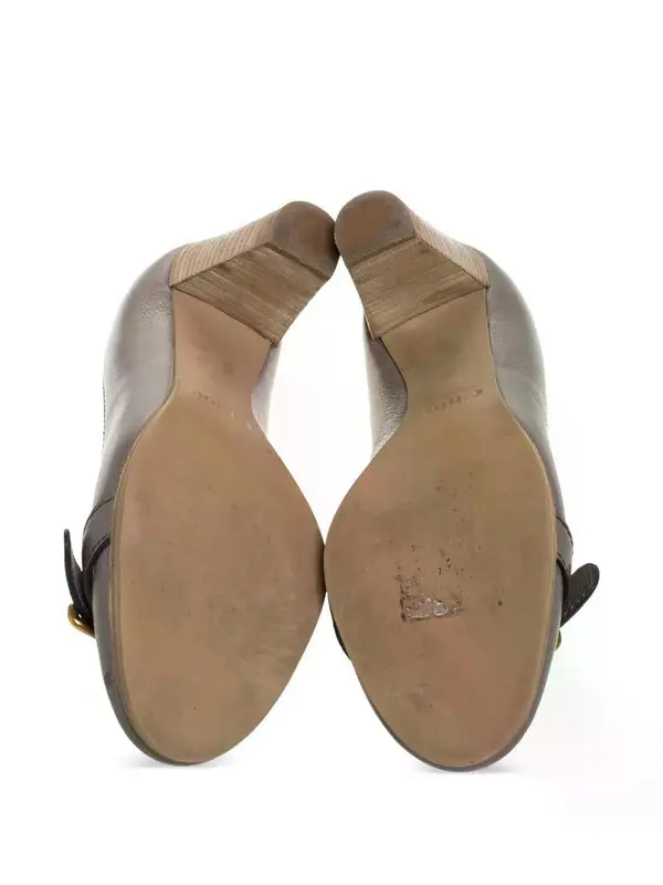 Chloé 75mm Buckle-detail Leather Pumps