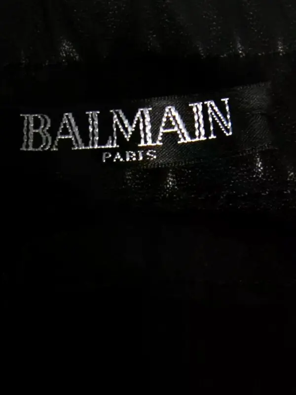 Balmain Drawstring Leather Biker Trousers