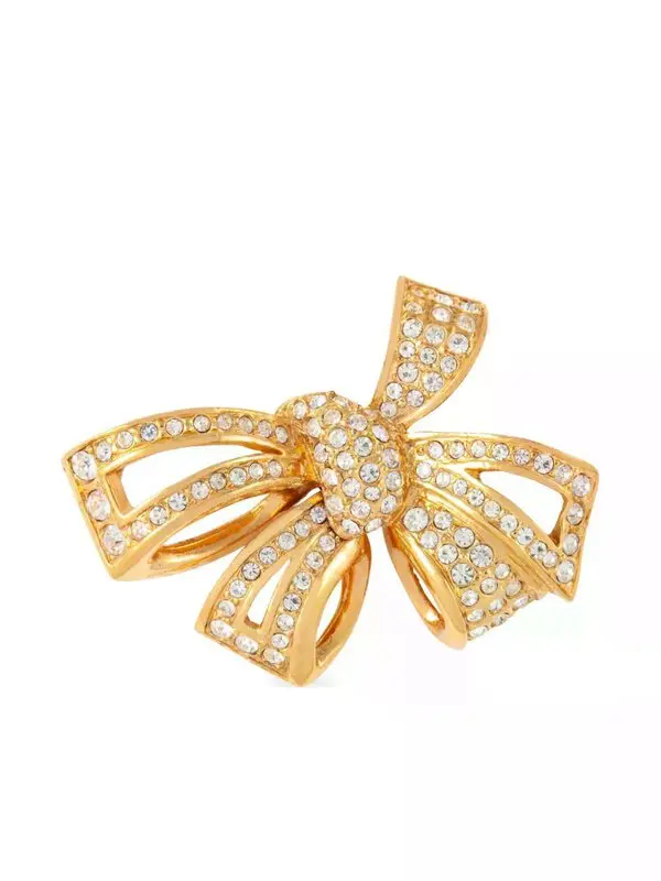 SUSAN CAPLAN 1970s Attwood & Sawyer Bow Brooch - Gold