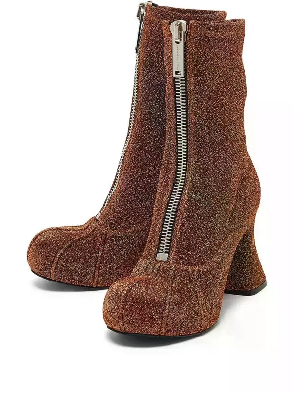 Stella McCartney Glitter Zip Ankle Boots