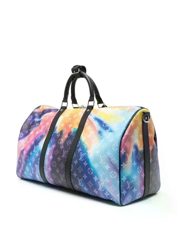 LOUIS VUITTON Keepall Bandoulière 50 Travel Bag - Black