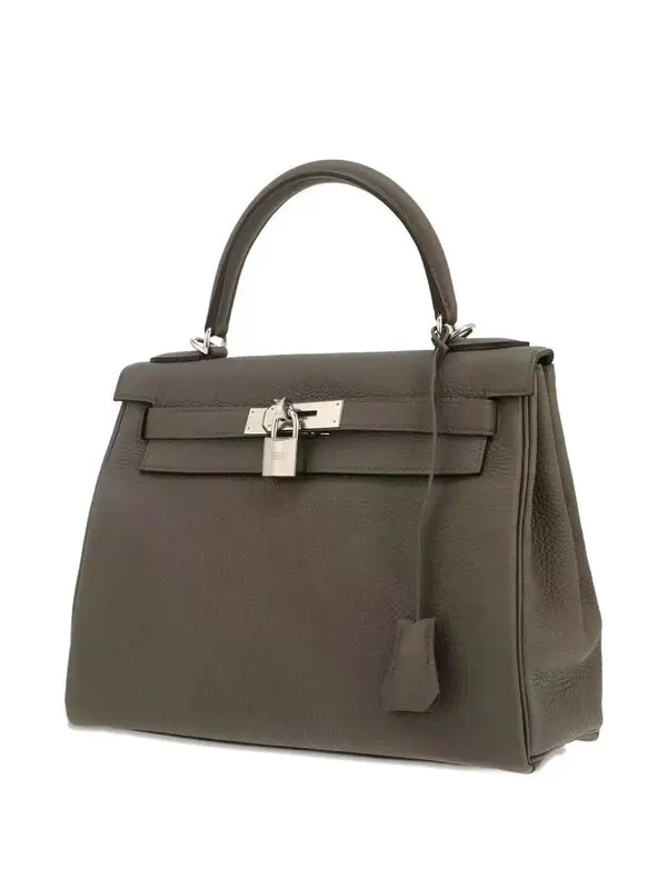 Hermès Kelly 28 Sellier Two-way Handbag - Grey
