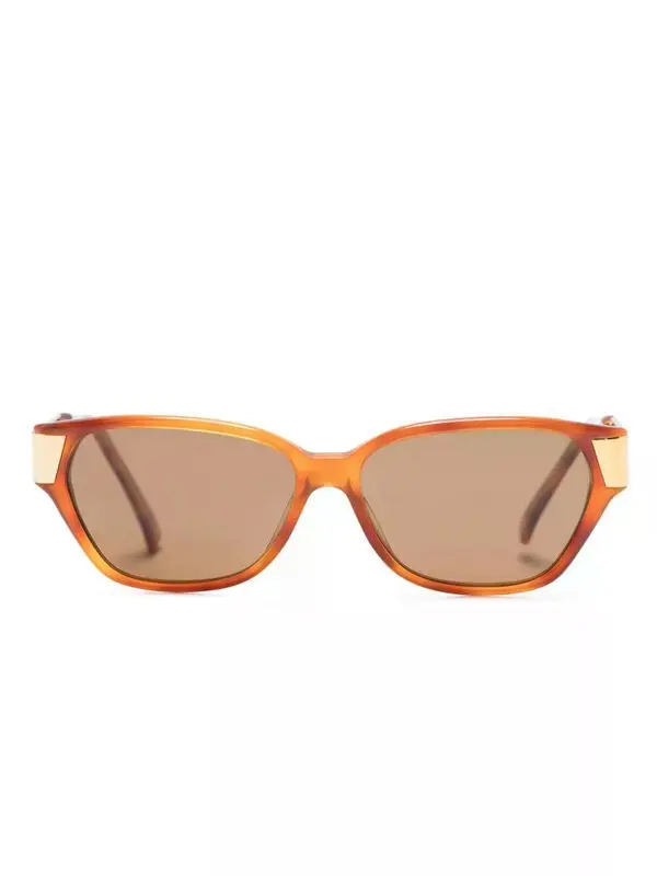 Gianfranco Ferre Logo-plaque Tortoiseshell-effect Sunglasses - Brown